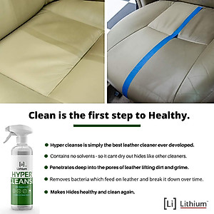 Lithium Hyper Cleanse- All Purpose Cleaner- Newest Science in Cleaning Leather, Plastic, Carpet, Vinyl, Removes The Toughest Stains, Protects, Penetrates Cracks and Grooves. (16oz)