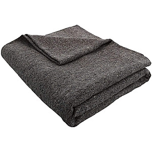 Grey 62x80 Military Wool Blanket for Emergency ,Camping & Everyday Use (Grey)