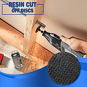 Winzwon Cutting Wheels Set 44 Pcs for Dremel Rotary Tool Accessories Kit, Gifts for Men, Diamond Cutting Wheels 15 Pcs, Resin Cut Off Discs 15 Pcs, Hss Circular Saw Blades 6pcs with 6 Mandrel Shank