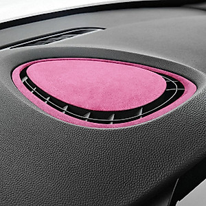 Toworldit Alcantara Dashboard Air Conditions Outlet Vent Decoration Trim Cover Compatible with BMW Mini Cooper F54 F55 F56 F57 2014-2020 (Pink)
