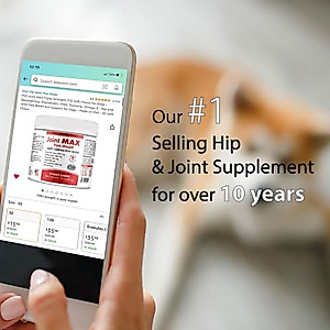 PHS Joint MAX Triple Strength (TS) Soft Chews for Dogs - Glucosamine, Chondroitin, MSM, Turmeric, Omega 3 - Hip and Joint Pain Relief and Support for Dogs - Made in USA - 30 Soft Chews