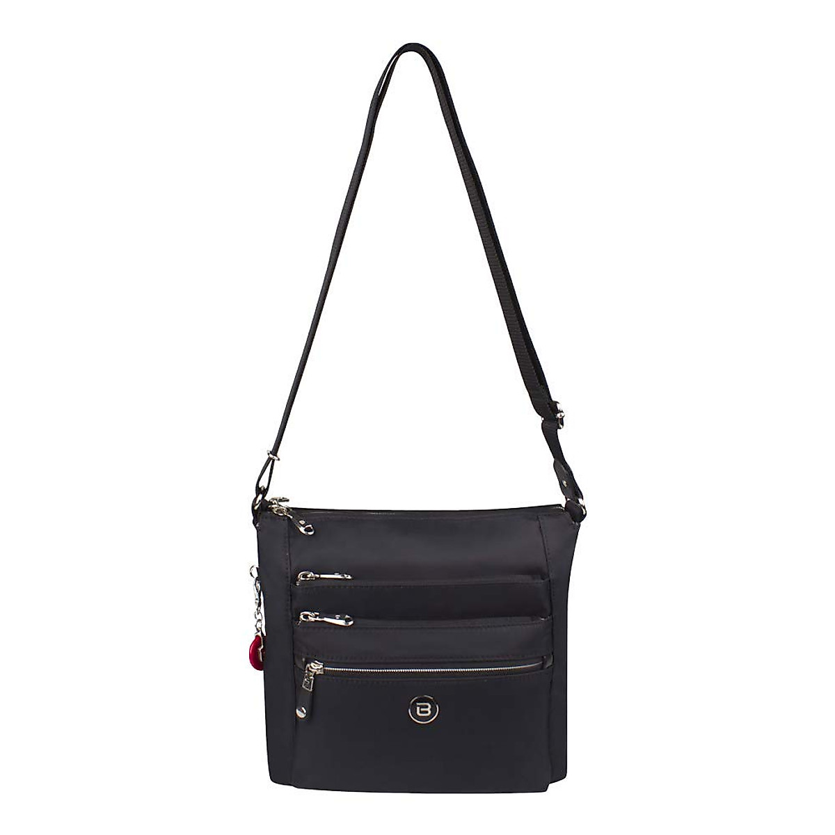 BESIDE-U Buena RFID Guarded Zip Pocket Medium Travel Crossbody in Black