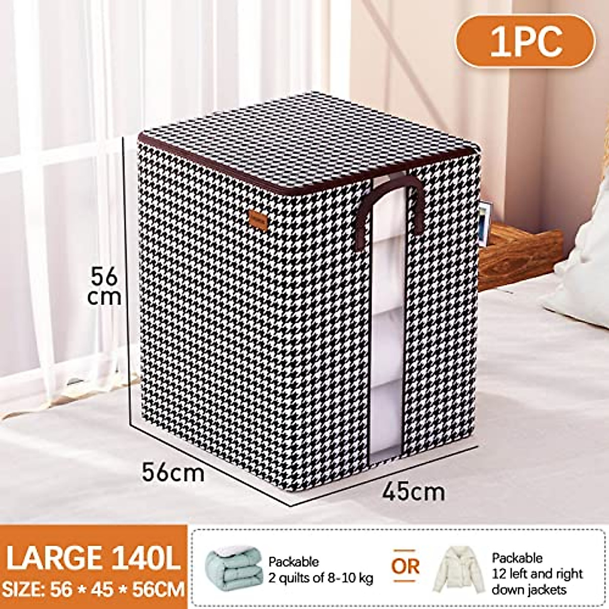 Visual Clothes Storage Bag, Wardrobe Sorting Storage Box Portable Storage Bag Winter Quilt Storage Box