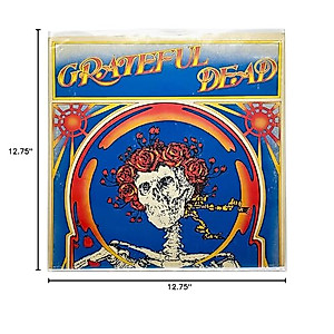 GrooveWasher GrooveGuard: Archival LP Outer Sleeves | 100x Premium 3mil Clear Flush Cut Vinyl Record Sleeves (12.75” x 12.625”), Protect Your LP Album Jackets