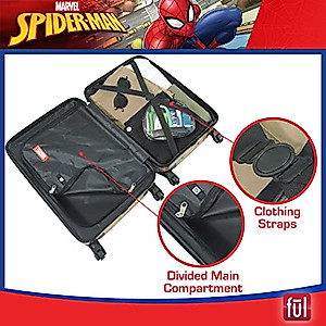 FUL Marvel Spider-Man Kids Rolling Luggage, Hardshell Carry On Suitcase with Wheels, Pastel