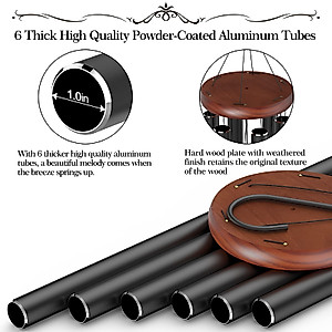 Sympathy Wind Chimes Outdoor Deep Tone,41 inch Large Memorial Wind Chimes for Loss of Loved One,Ideal Memorial Gift/Bereavement Gift/Sympathy Gift for Condolence and Funeral (Black)