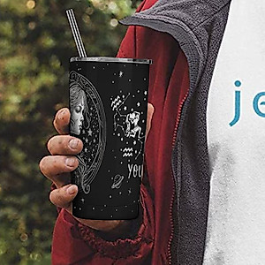 BEOIIBIRD Custom Scorpio Zodiac Tumbler Gifts, 20oz Glaze Stainless Steel with Lid and Straw Personalized with Text Bottles Insulated Coffee Mug, Beverage Cup for Teen Women Men Office Car Travel