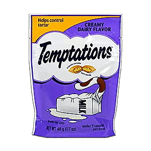 Temptations Whiskas Cat Treats Variety Pack -- 3 Temptations Cat Snack Treat Bags | Temptations Cat Treats Chicken, Dairy, and Tuna (1.7oz)