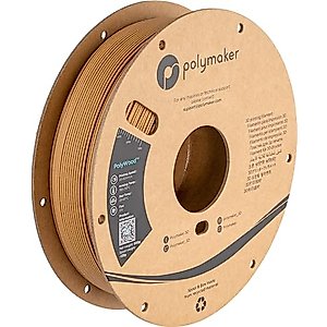 Polymaker Wood Minics PLA Filament 1.75mm 600g, Clog Free 3D Printer Filament Wood - PolyWood 1.75 PLA Filament with Wood Texture & Low Density & Jam Free with Foaming Technology