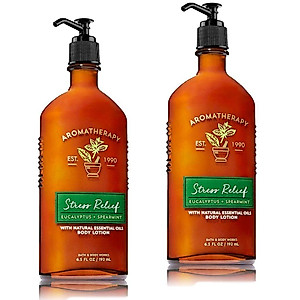 Aromatherapy Stress Relief Body Lotion, Eucalyptus Spearmint (2 Pack)