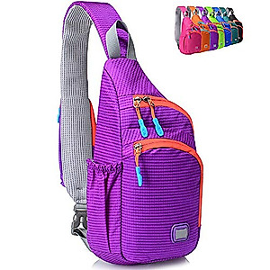 Peicees Small Sling Backpack Waterproof Unisex Shoulder Bag Chest Crossbody Daypack