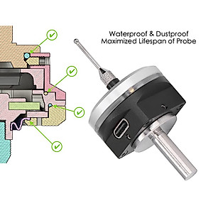 3D Edge Finder, Professional 3D Touch Probe Dustproof Waterproof 3D Edge Locator XYZ Axis Anti Roll 6mm Shank for Mach3 GRBL CNC Equipment