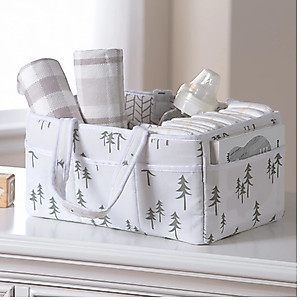 Trend Lab Mountain Baby Storage Caddy For Diaper Changing And Organizer For Newborn Essentials, 12 in x 6 in x 8 in