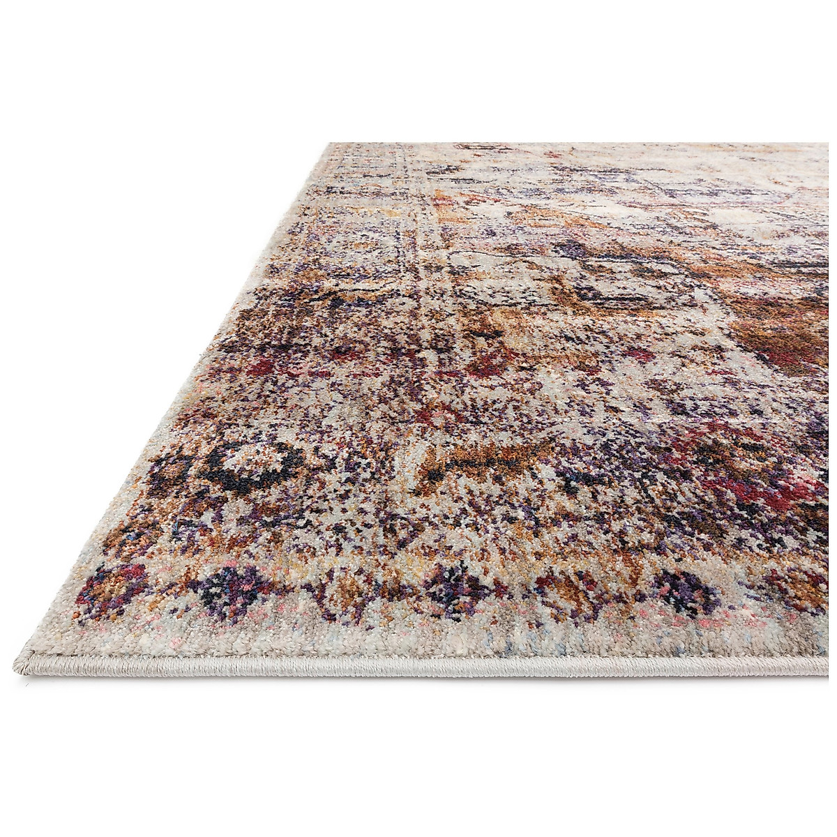 Loloi Anastasia Rug Slate & Multi 5'-3" x 7'-8" Area Rug– Ornate & Traditional Designed Area Rugs for Living Room, Bedroom, Entryway & Hallway, No Shed High Traffic Area Home Decor Rug