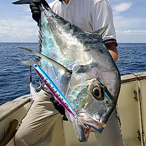 FREGITO Fishing Jigs Vertical Saltwater Jigs Vertical Jigging Spoon Fishing Tuna Lures Boat Fishing Artificial Lures for Tuna, Grouper, Dogtooth, Snapper, Bass, Salmon/60g, 80g,120g (5pcs-60g)