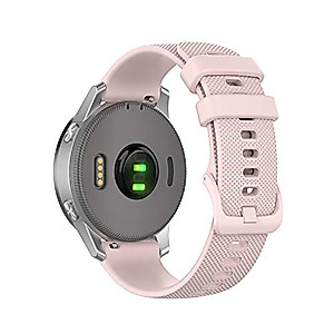 Yeejok 18mm Silicone Bands Compatible for Fossil Women's Gen 6/5E 42mm /Gen 4 Q Venture HR/Women's Gen 3 Venture Smartwatch, Replacement Quick Released Sport Fitness Watch Strap-Rose Gold