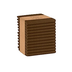 TWINY threads Kitchen Towels Set of 12, 100% Cotton Waffle Weave Dish Towels, Soft Tea Towels with Hanging Loop, Washable Bar Towels for Table Cleaning, Dinning, Parties- 16"X 26" - Brown