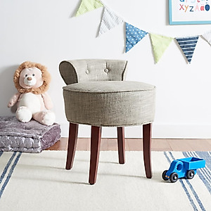 Safavieh Home Collection Georgia Stone and Cherry Mahogany Petite Vanity Stool