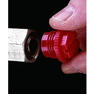 Caplugs ZTF12-22AK2 Plastic Threaded Plug. RP-TF-12-2, PP, to Plug Thread Size 3/4-16", Red (Pack of 100)