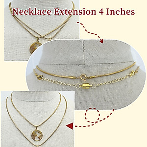 Qulltk Magnetic Necklace Extender Silver and 14K Gold Adjustable Chain Extenders for Necklaces,Magnetic Necklace Clasps and Closures with Extender Chains