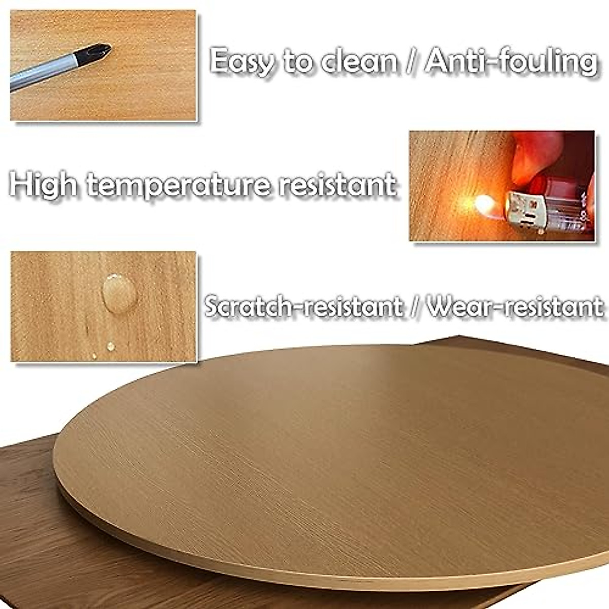 Dining Table Rotating Serving Plate Round Wooden Rotating Tray, 20" 24" 28" 32" 36" 39" Tabletop Lazy Susan Turntable, For Passing Things Around The Dinner Table