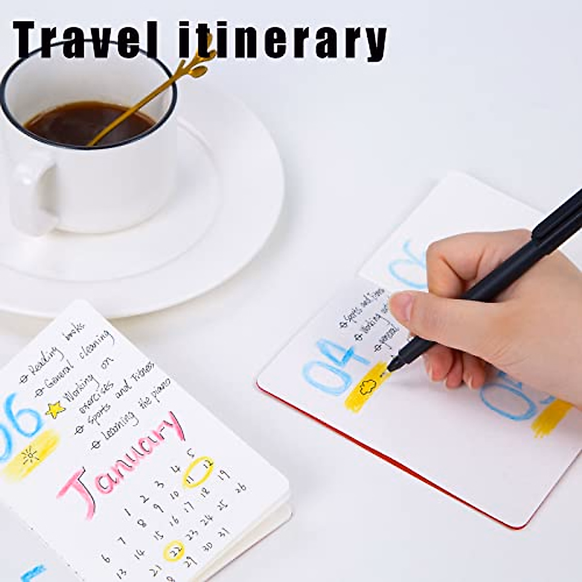 Koogel 24 Pack Mini Blank Notebooks, 12 Colors Small Pocket Notepads 3.5 x 5.5 Inch Memo Notepad Bulk 48 Pages of each Journals for Traveler Kids Students School Office Supplies