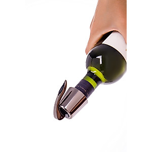 2-PACK Wine Bottle Stopper, Plug with Silicone, Wine Saver, Keeps Wine Fresh, Best Wine Gift For Wine Lovers (Black)