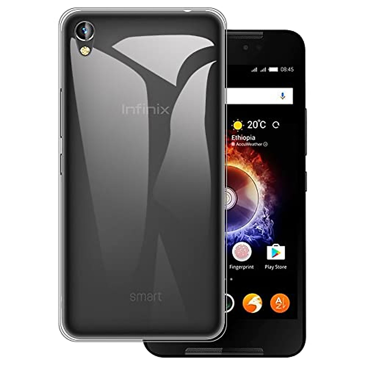 Shantime Infinix Smart X5010 Case + Universal Mobile Phone Lanyards, Neck/Crossbody Soft Strap Silicone TPU Cover Bumper Shell for Infinix Smart X5010 (5”)