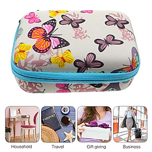 EXCEART Grids Diamond Painting Drills Storage Case Art Craft Accessory Organizer Jewelry Beads Sewing Pills Container with Shockproof Zipper Carry Bag Blue