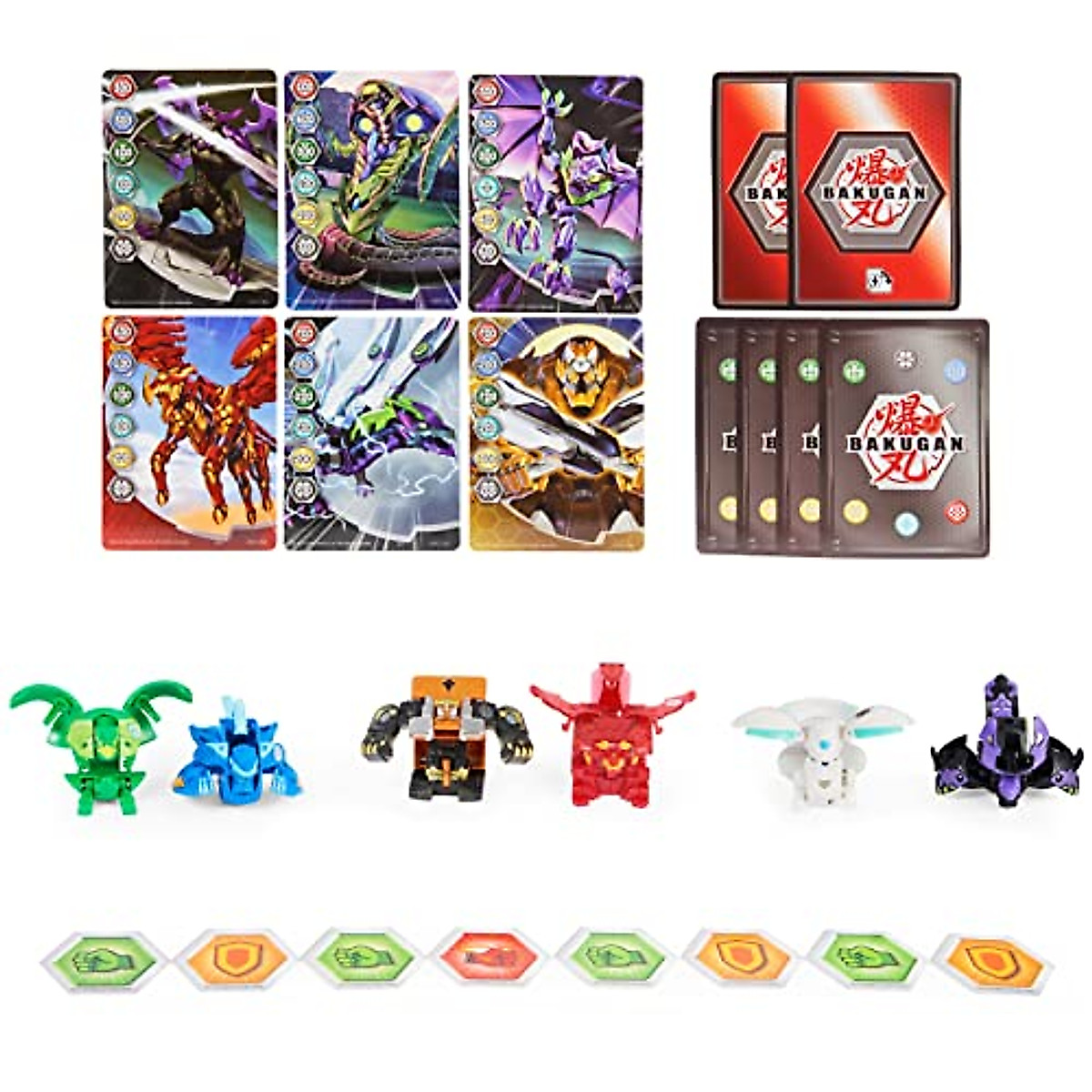 Bakugan Unbox and Brawl 6-Pack, Exclusive 4 Bakugan and 2 Geogan, Collectible Action Figures, Toys for Kids Boys Ages 6 and Up (Amazon Exclusive)
