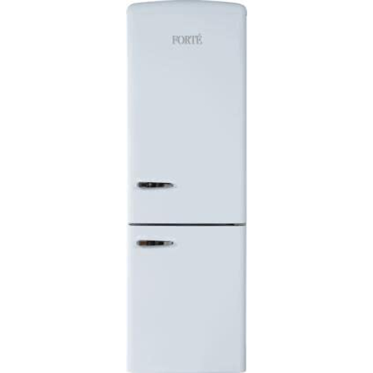 FORTÉ F12BFRES450RBL Retro Refrigerator with Freezer 24 inch 450 Series, 11.65 cu. ft. Capacity, Adjustable Glass Shelves, Crisper Drawer, LED Lighting, Egg Tray, Energy Star, Open Door Alarm, Blue