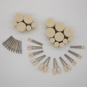 110PCS Wool Buffing Polishing Wheel for Dremel Tool Kit, Jewelry Making Tools for Dremel Tool- 1/8 Inch Shank with Storage Case