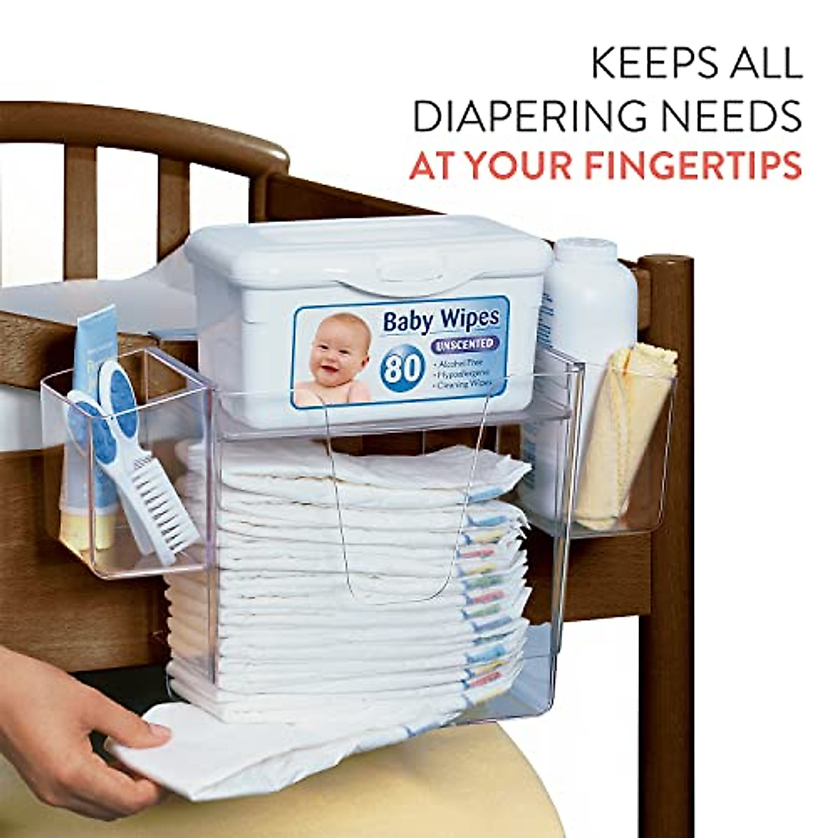 Prince Lionheart Hanging Diaper Depot Wipes Warmer Storage Depot Nursery Essentials Baby Registry