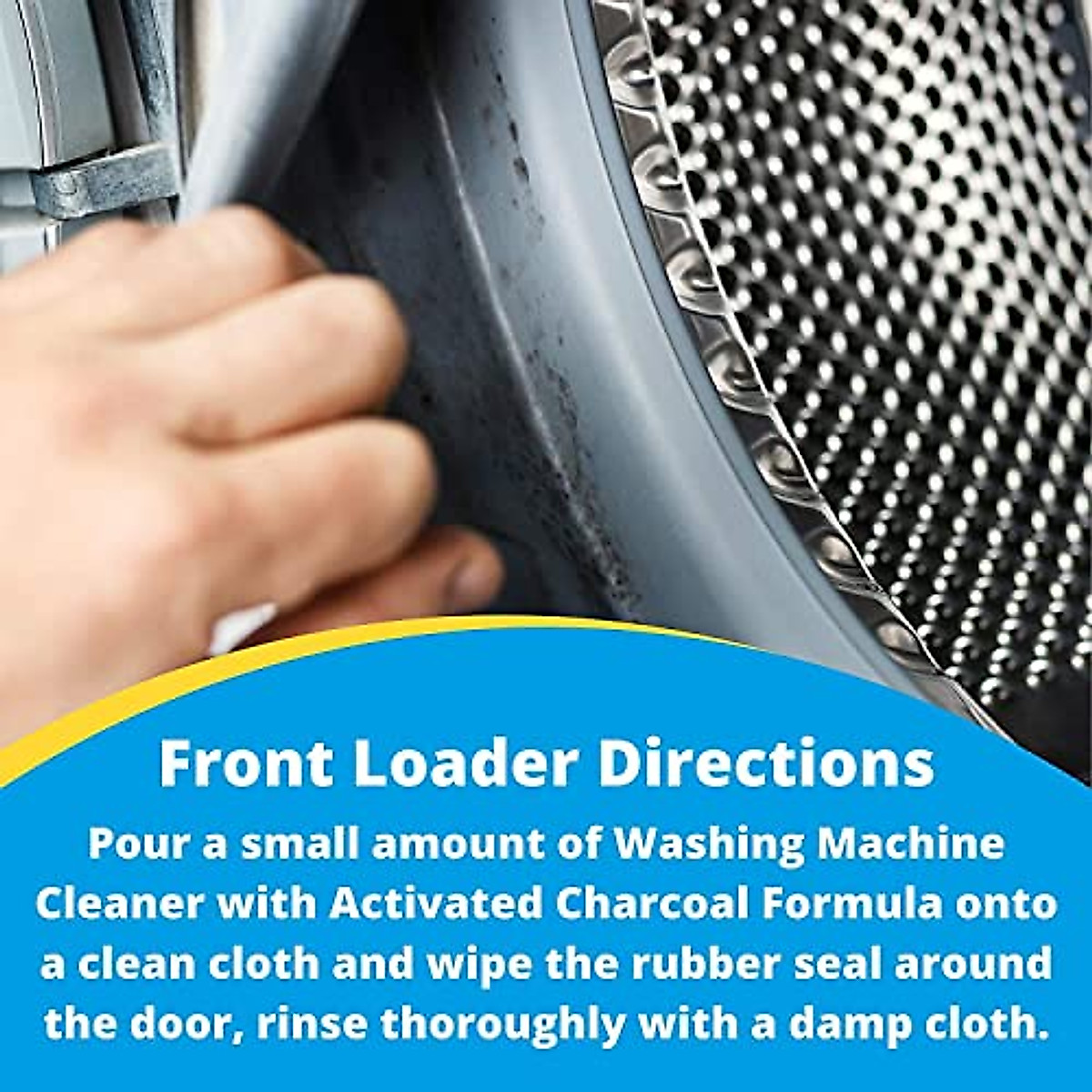 Carbona Washing Machine Cleaner with Activated Charcoal | Removes Odor-Causing Residues | Works in Standard & High Efficiency Washing Machines | 8.4 FL Oz, 1 Pack