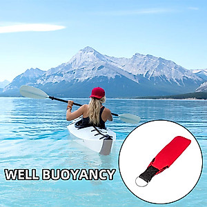 Floating Neoprene Keychain, Rectangle Buoyant Key Ring, Water Sports Keychain for Marine Boat, Fishing, Sailing, Surfing, Kayaking, Swimming, Diving, Water Sports Red