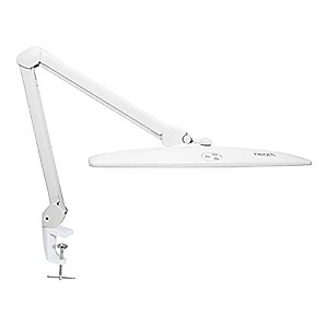 Neatfi Elite HD XL Task Lamp with Clamp, 1360 Lumens, 84PCS SMD LED, 6000-7000K, Super Bright Desk Lamp, Non-Polar Dimming (22 Inches, White)