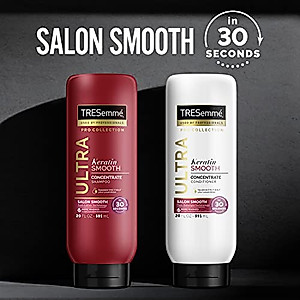 TRESemmé Ultra Keratin Smooth Concentrate Shampoo And Conditioner For Dry Hair Salon Smooth In 30 Secs, Fast-Lather And Fast-Detangle Technology, 2X More Washes Combo Pack, Red 20 Ounce (Pack of 2)