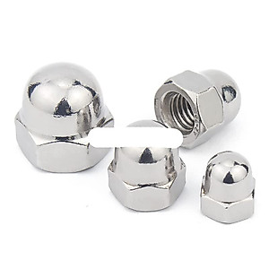 Dome Cap Nuts,Acorn Thread Hex Cap, 1/2/5/10pc M3 M4 M5 M6 M8 M10 M12 M14 M16 304 A2 Stainless Steel Hex Hexagon Short Low Thin Cap Acorn Nut Cover Blind Nut DIN917-M16(1pcs) ( Size : M3(10pcs) )