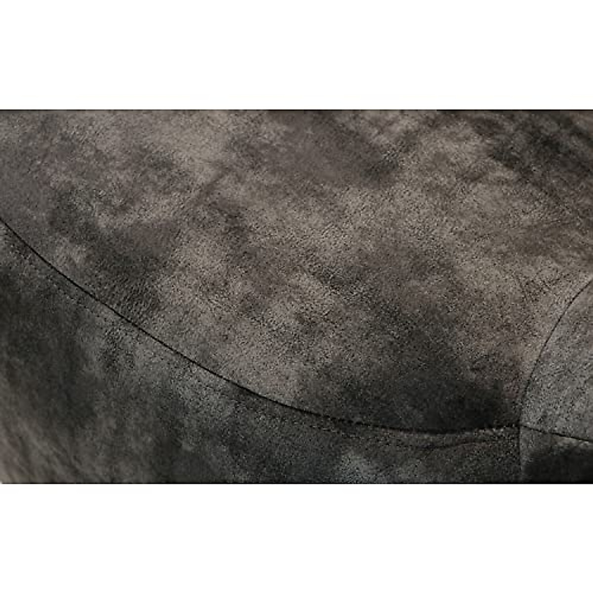 Critter Sitters 14-In. Seat Height Faux-Suede Dark Gray Dog Animal Shape Small Ottoman, Kids Furniture for Nursery, Bedroom, Playroom, and Living Room Decor, Multifunctional Cushioned Step Stool