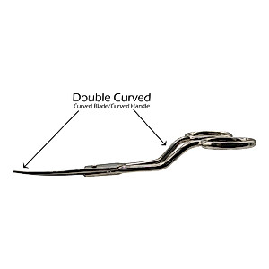 Ultima 6 Inch Embroidery & Applique Scissors – Drop Forged Carbon Steel Embroidery Sheers, Double Curved, Chrome Plated & Made in Italy