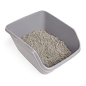 So Phresh Scatter Shield High-Back Litter Box in Gray, 18.5" L X 15" W X 8.5" H