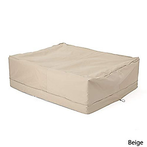 Christopher Knight Home Shield Outdoor Waterproof Fabric Chat Set Cover, Beige