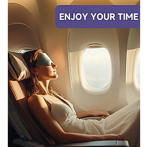 Mavogel Cotton Sleep Eye Mask - Updated Design Light Blocking Sleep Mask, Soft and Comfortable Night Eye Mask for Men Women, Eye Blinder for Travel/Sleeping/Shift Work, Includes Travel Pouch, Grey