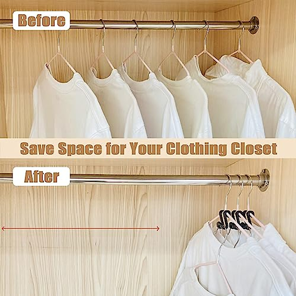 DTOWER Clothes Hanger Connector Hooks Resin Closet T-Shirt Belt Tie Hat Scarf Cascading Space Saving Clip Portable Bedroom Kit, 20Pcs