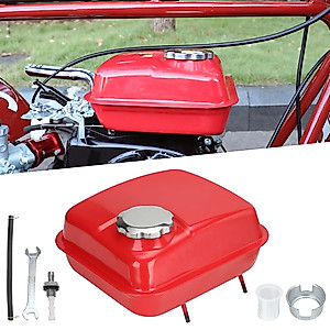 FVRITO Gas Fuel Tank for Hemi Predator 212cc 196cc 5.5hp 6.5hp Coleman CT200U CT200U-EX BT200X RB200 KT196 Massimo Baja Warrior MB200 GX160 GX200 Mini Bike Go Kart Clone Ghost Engine Parts Red