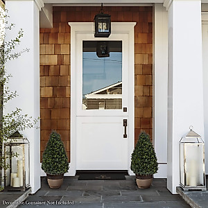 Home Pure Garden Artificial Cypress Topiary-37” Tower Style Faux Plant in Sturdy Realistic Indoor or Outdoor Potted Shrub Décor