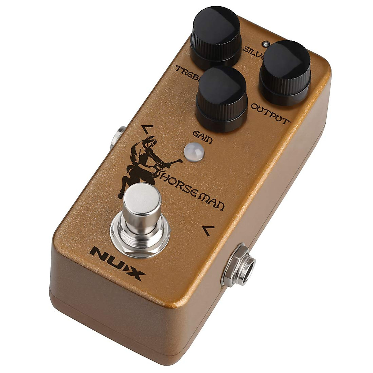 NUX Horseman Overdrive Guitar Effect Pedal with Gold and Silver modes