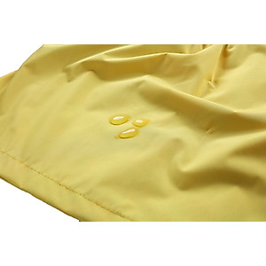 LZH Girl Baby Kid Waterproof Hooded Coat Jacket Outwear Suit Raincoat Hoodies with Pants Yellow 3T(For Age 2-3Y)