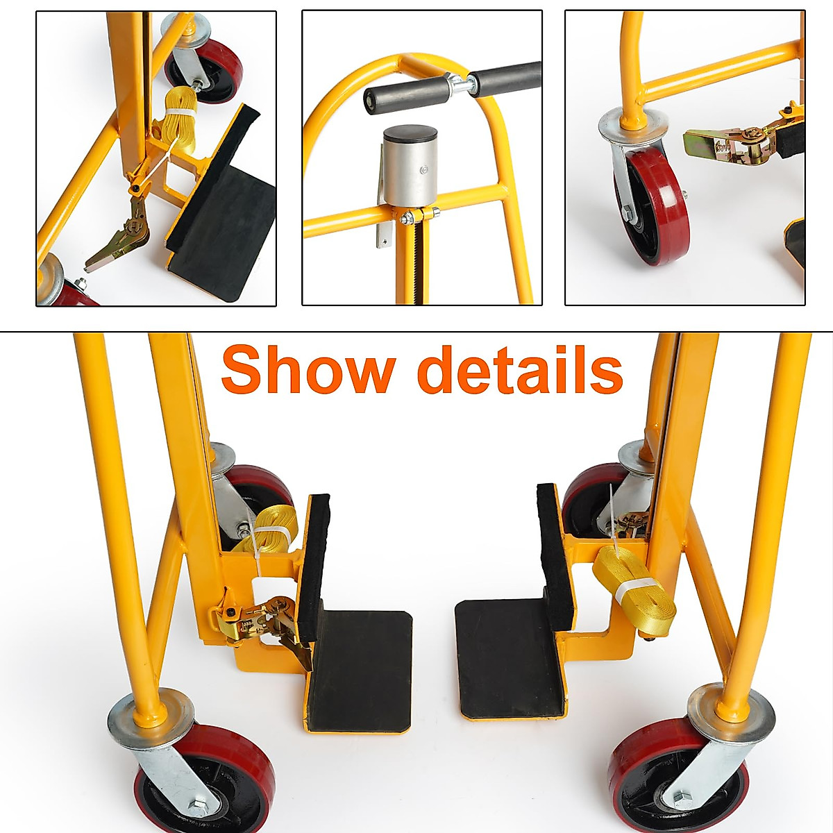 Legines Manual Furniture Mover Tool Set (Set of 2),Heavy Duty Moving Dolly, 1300 lbs Capacity, 12" Lift Height.Machinery Mover Pake Handling Tools.