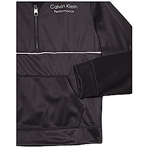 Calvin Klein Girls' Performance Sport Hoodie Sweatshirt, Black Sport, 8-10